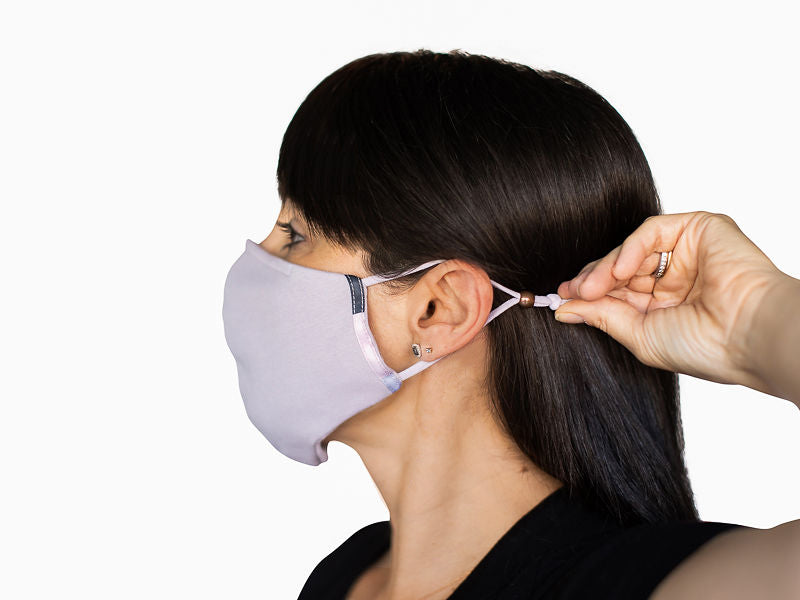 Mauve Alyx Mask – Washable, Reusable, Organic Cotton Face Mask – Everviolet